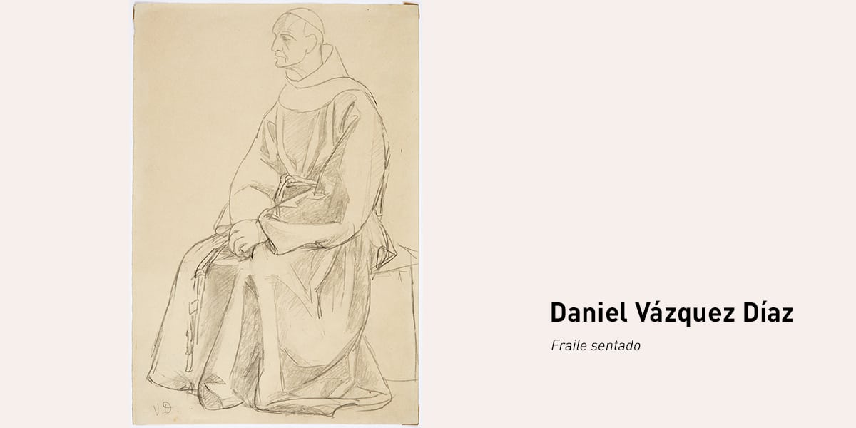 "Fraile sentado" de Daniel Vázquez Díaz
