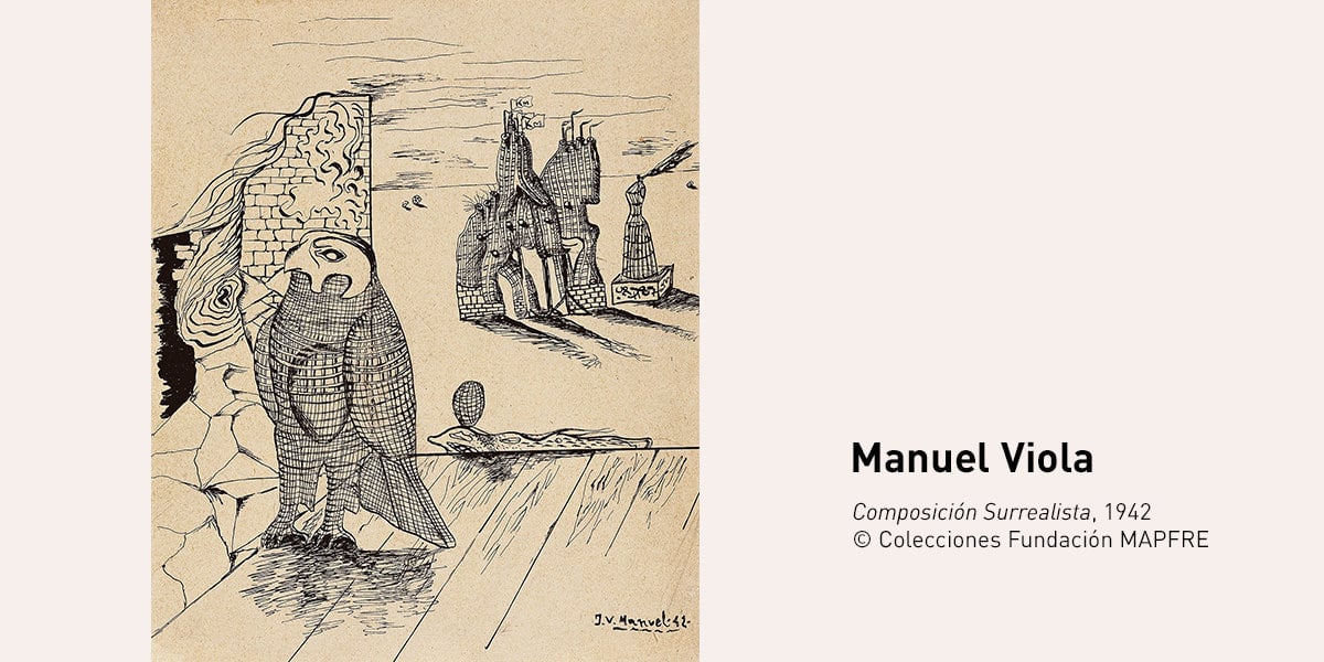 Composición Surrealista por Manuel Viola - Fundación MAPFRE