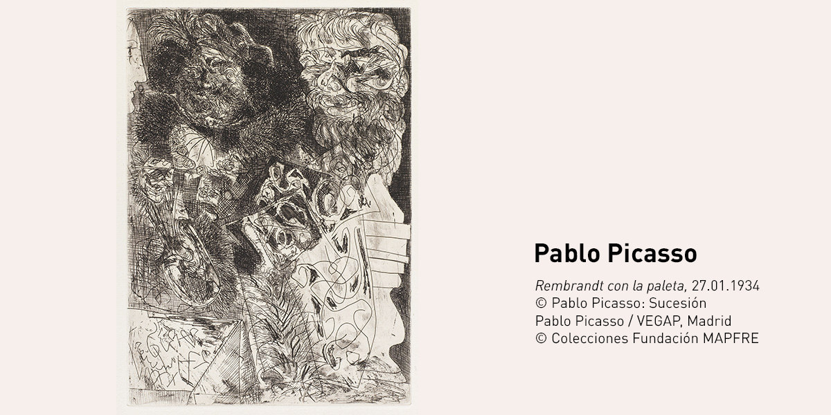 Rembrandt con la paleta (Rembrandt with a palette), Picasso - Fundación ...