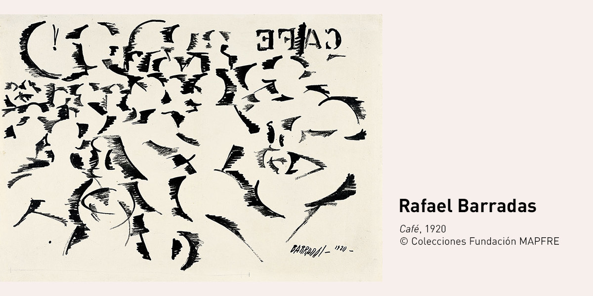 Drawing "Café" (Rafael Barradas) - Fundación MAPFRE